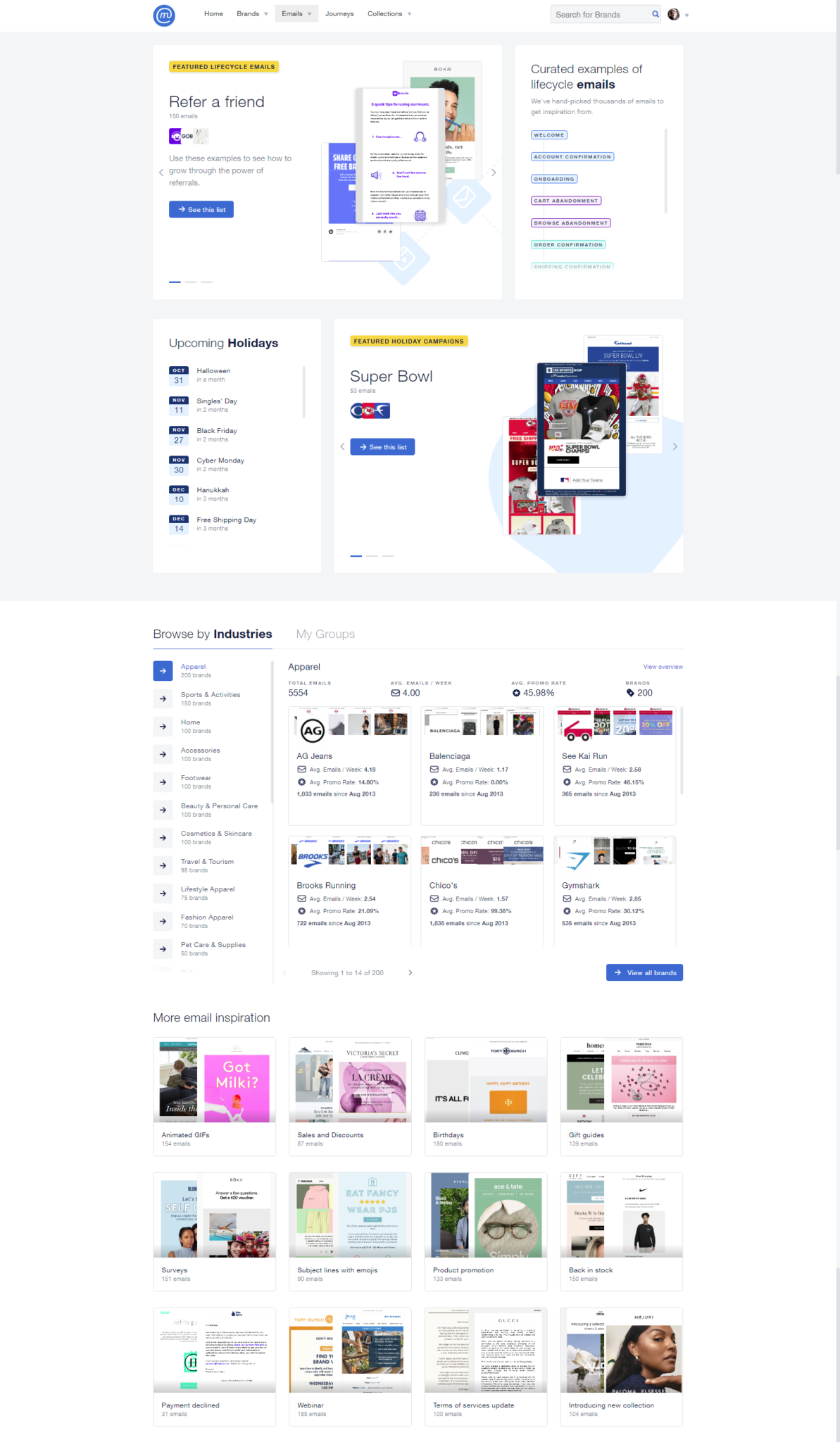NEW! Easily browse and find email examples - MailCharts
